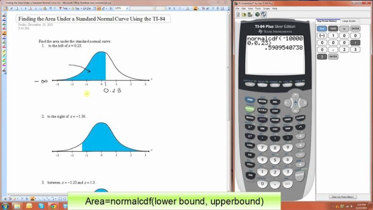 Calculate AREA Under Standard Normal Curve - Easy Method