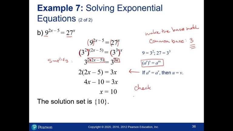 Mastering Exponential Equations In College Algebra