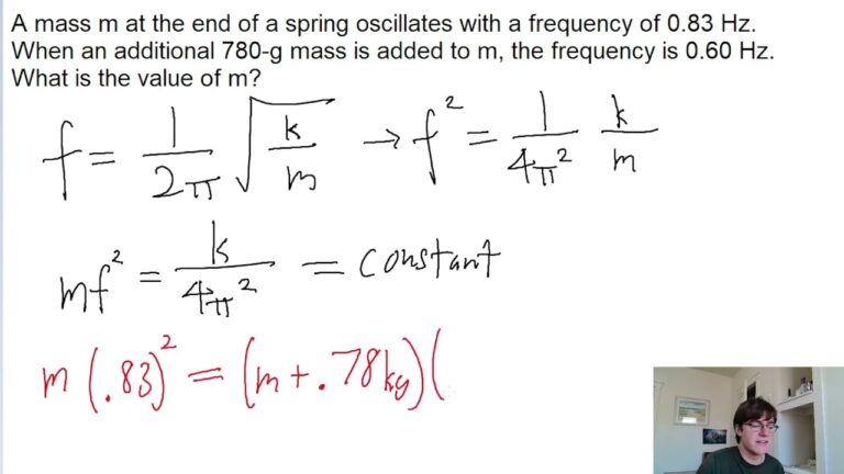 Spring's End Oscillates: Mass M.